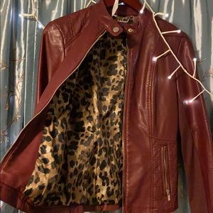 Black Rivet | Jackets & Coats | Stylish Red Faux Leather Jacket | Poshmark
